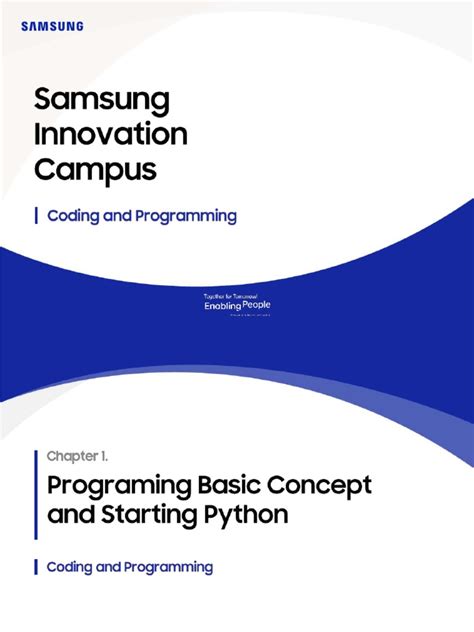 Sic C P Chapter 1 Programing Basic Concept And Starting Python