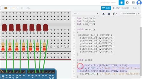 Flashing Lights Arduino Projects Tinkercad Youtube