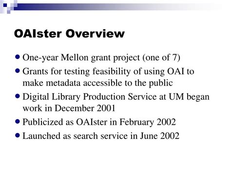 Ppt University Of Michigans Oaister Progress Report Powerpoint