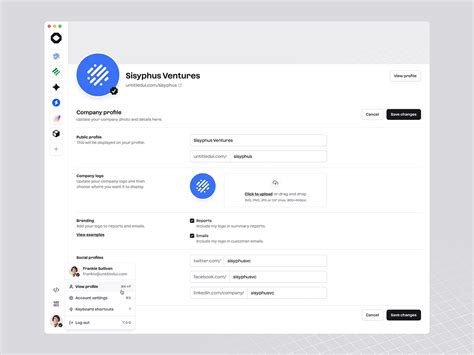 Company Profile Settings — Untitled Ui Company Profile Design App