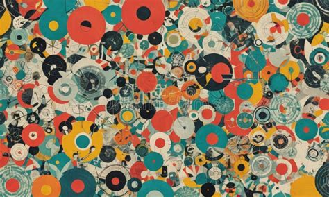 Vibrant Abstract Pattern Overlapping Circles In Various Colors And