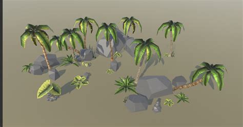 The Beauty Lowpoly Palm Trees 3d Environments Unity Asset Store