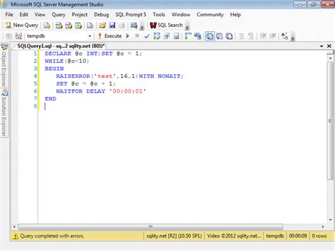 PRINT Vs RAISERROR Sqlity Net