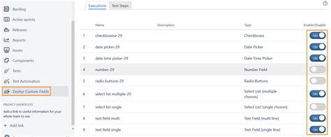 Customize Global Level Custom Fields Zephyr Squad Server Documentation