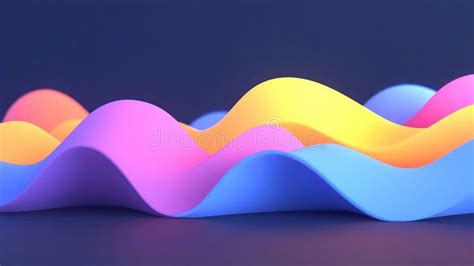 Colorful Waves Of Light Create An Abstract Dynamic Visual Effect Stock Illustration