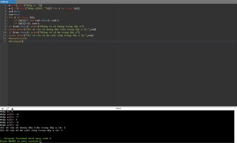 Lập trình bằng python Nhập vào một dãy n số nguyên a Đọc ra màn hình các thông tin sau Chỉ