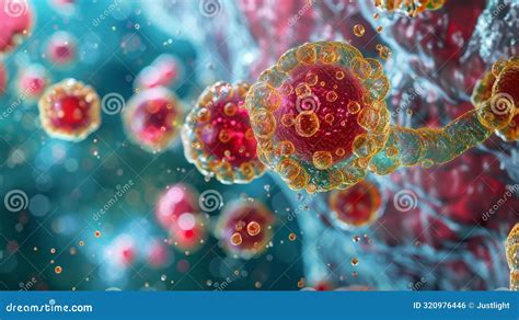 Cluster Of Insulin Receptors On Liver Cells Displaying The Crucial Role