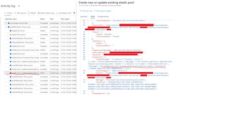 Azurermmssqlelasticpool Codeinternalservererror Messagean