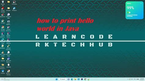 How To Print Hello World In Java Youtube