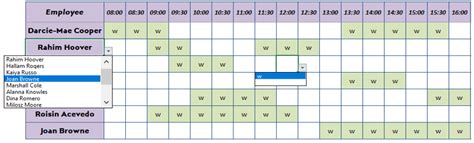 Rotation Schedule Excel Template Staff Rota Planner For Hr