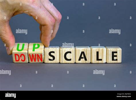 Upscale Or Downscale Symbol Concept Words Upscale Or Downscale On