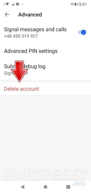 How To Delete Signal Account HardReset Info