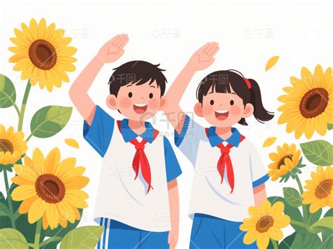 平面插画ai数字艺术 校园元素少先队员敬礼平面插画 元素免费下载 Png格式 2599像素 编号72025860 千图网