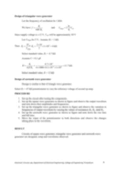 SOLUTION 10 Waveform Generator Using Opamp Studypool