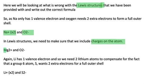 SOLVED Determine What Is Wrong With Each Ionic Lewis Structure And Write The Correct Structure