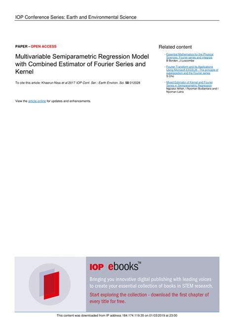 Pdf Multivariable Semiparametric Regression Model With Combined Estimator Of Fourier Series