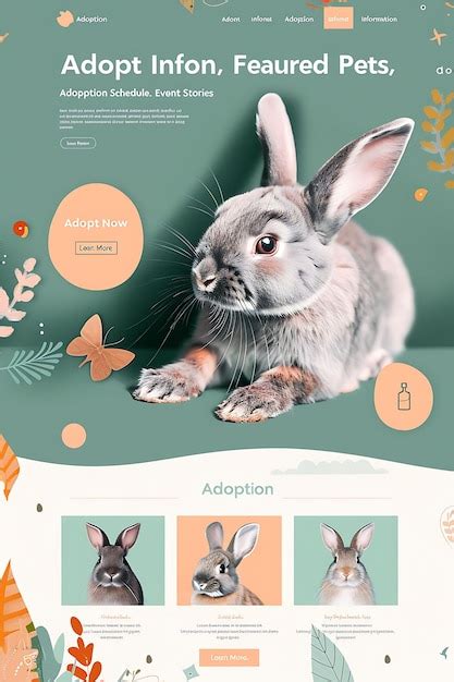 Горизонтальный прокручивающийся макет веб сайта с эффектом Rabbit Figma