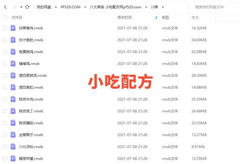 八大菜系小吃技术视频上百种技术打包下载 五哥小吃网