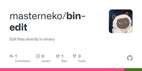 GitHub Masterneko Bin Edit Edit Files Directly In Binary
