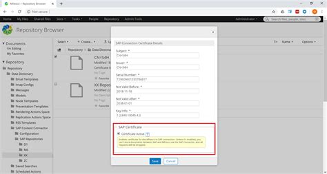 Alfresco Docs Configure SAP Connector Alfresco Docs Configure SAP Connector