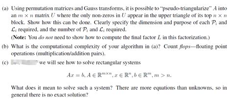 Solved Consider The Rectangular Matrix ARmn M N I E Chegg