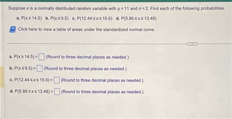 Solved Suppose X ﻿is A Normally Distributed Random Variable