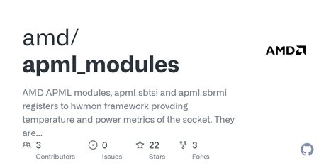 GitHub Amd Apml Modules AMD APML Modules Apml Sbtsi And Apml Sbrmi Registers To Hwmon