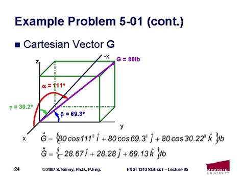 ENGI Mechanics I Lecture Cartesian Vectors