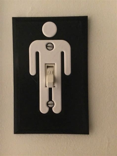 Manhood Naughty Gag Gift Light Switch Cover Plate Novelty Nude Naked Man Funny So Sick With It