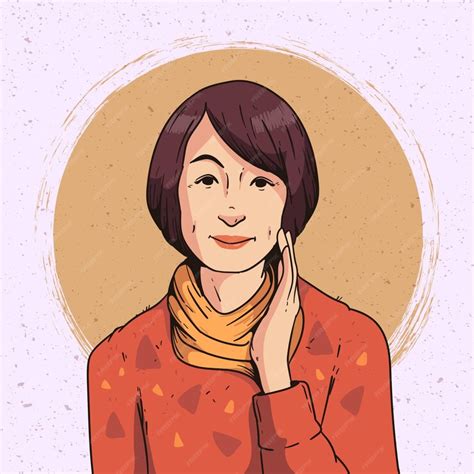 손으로 그린 민족 아름다움 그림 무료 벡터