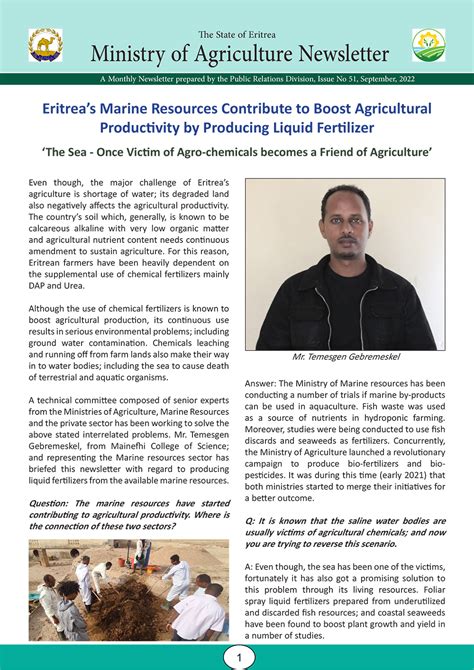 Eritreas Marine Resources Contribute To Boost Agricultural