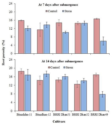 Root Porosity In Five Rice Cultivars As Affected By Submergence