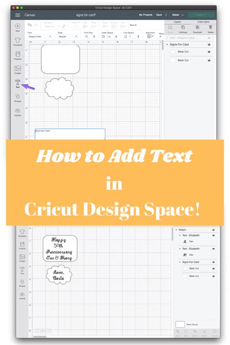 Text Icons Font Names Cricut Tutorials Canvas Signs Add Text Print And Cut Cricut Design