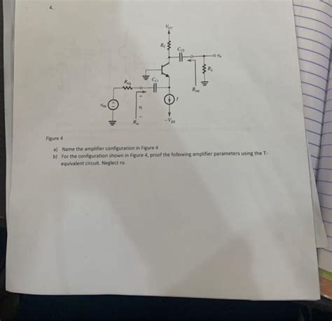 Solved Figure A Name The Amplifier Configuration In Chegg Com