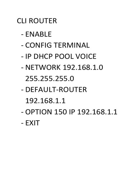 Cli Router Pdf