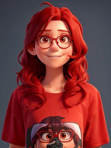 Premium Ai Image A Red Girl