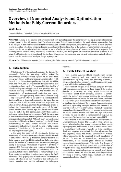 Pdf Overview Of Numerical Analysis And Optimization Methods For Eddy