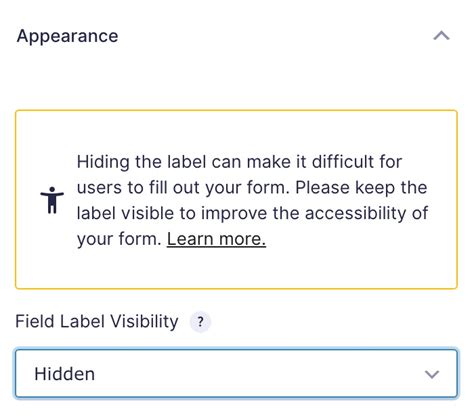 Accessibility Warning Showing On Field Gravity Forms Documentation