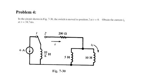 Solved Problem The Switch In The Rl Circuit Shown In Fig Chegg Com