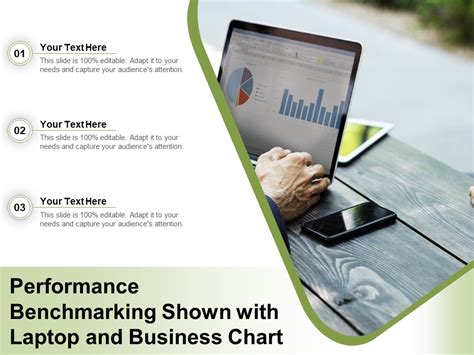 Performance Benchmarking Shown With Laptop And Business Chart Ppt PowerPoint Presentation Slides