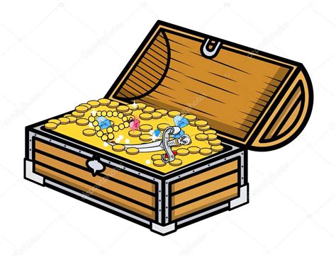 Treasure Box Cartoon Vector Illustration Stock Vector Baavli