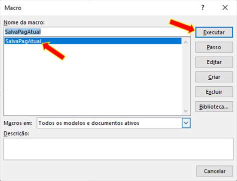 Macro para salvar a página atual em um novo documento