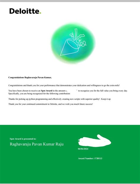 Pavan Kumar Raju Raghavaraju On Linkedin Spotaward Deloitte Deloitteusi