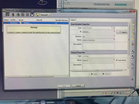 Unable To Create Dataset Under The Existing Item In Tcic