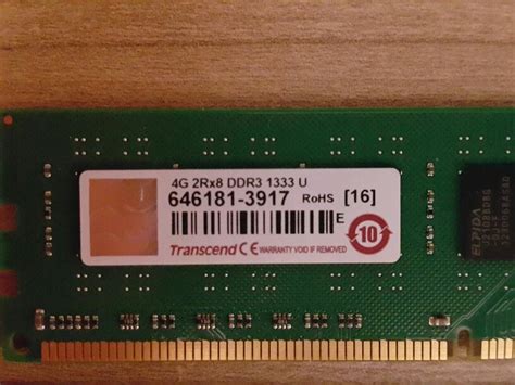 RAM Transcend 4GB DDR3 1333MHz