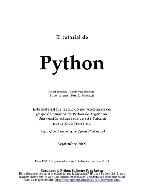 Pdf El Tutorial De Python