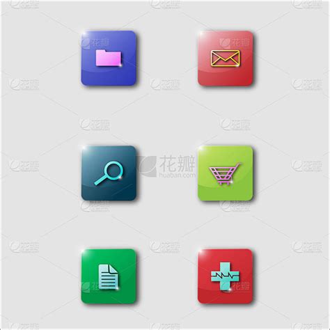 3d智能手机应用程序图标。矢量文件