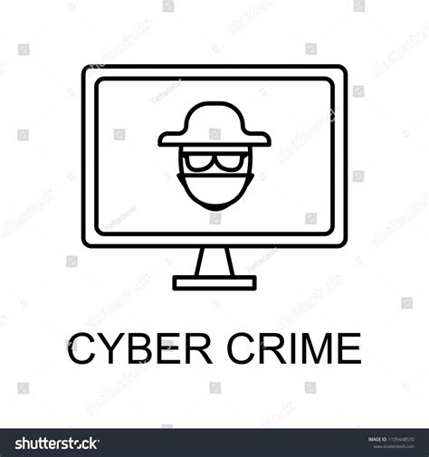Cyber Crime Outline Icon Element Data Stock Vector Royalty Free 1105448570 Shutterstock