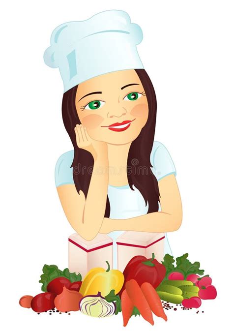 Mädchen Kochen Sie Vektor Abbildung Illustration Von Frech 23967193