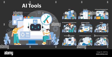 Ai Tools Night Or Dark Mode Set A Comprehensive Suite Of Ai Driven